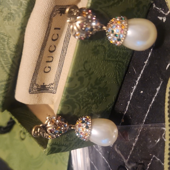 Gucci | Jewelry | Authentic Gucci Dangle Strawberry And Gg Symbol ...